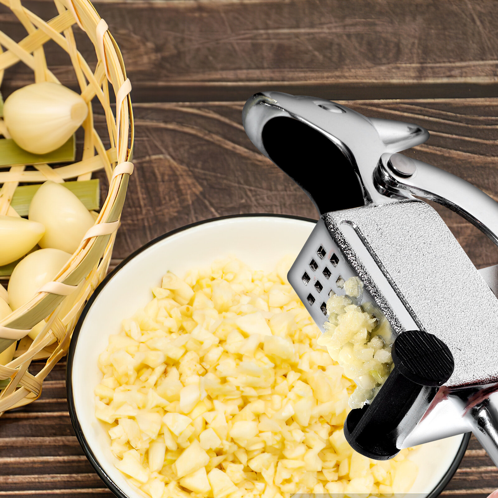 Ручной Чесночница Из Нержавеющей Стали Для Кухни Серебристый