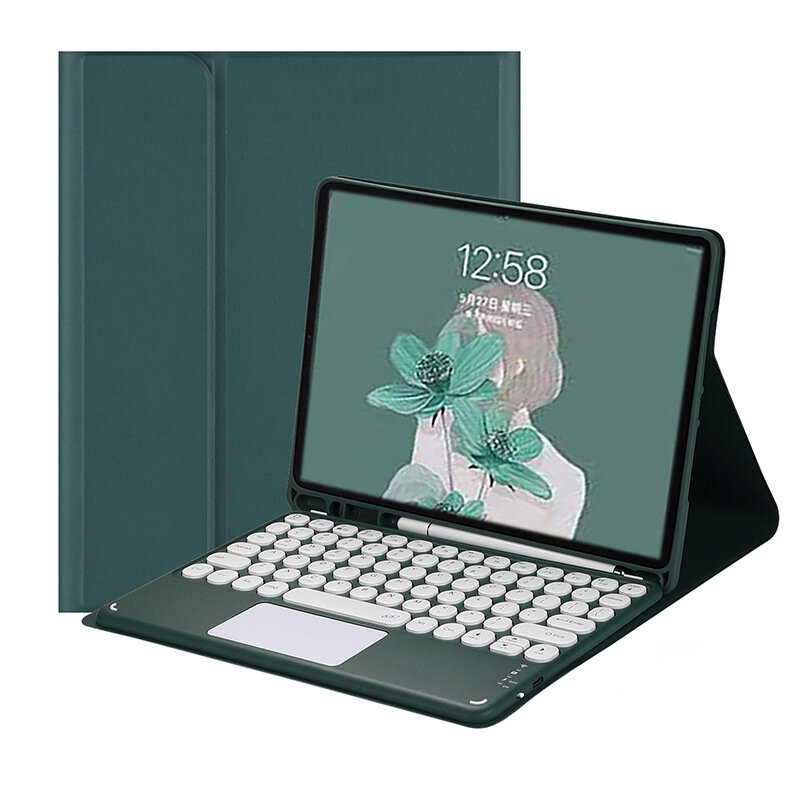 Темно-зеленый чехол и Bluetooth-клавиатура для iPad 9.7 Air1 Air2 Pro 5/6 поколение