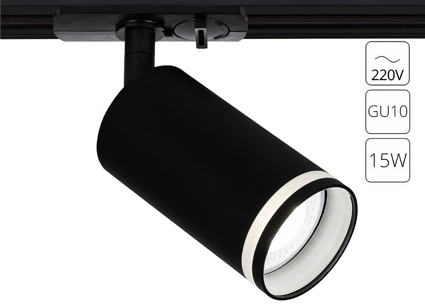 Трековый светильник однофазный Arte Lamp Imai 15 Вт GU10 GU10 черный (A2364PL-1BK)