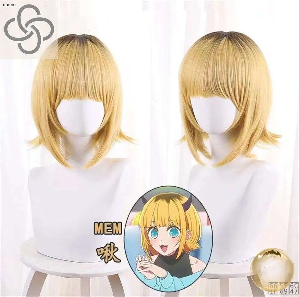 Anime Manga Oshi no Ko MEM-cho Halloween Carnival Party Cosplay Wig мультфильм аниме косплей парик