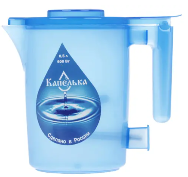 Чайник капелька 0,5л, синий