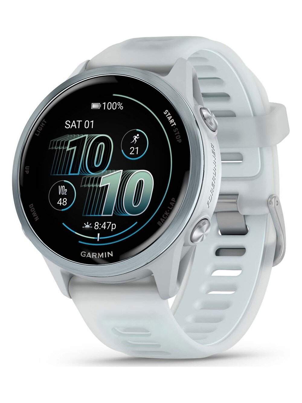 Умные часы Garmin Forerunner 570 - 42mm GPS, Cloud Blue Aluminium With Translucent Whitestone/Cloud Blue Band