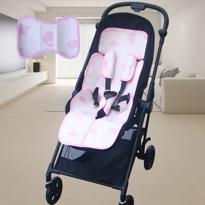 Детская колясочная охлаждающая подстилка для Cybex Mios 2 поколение, розовая с принтом, легкая летняя базовая модель