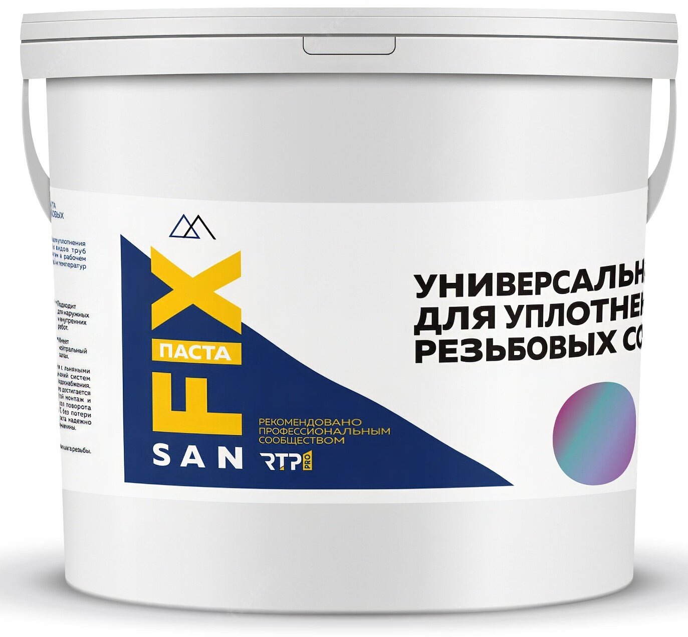 Универсальная паста для уплотнения резьбовых соединений SANFIX 450 мл, ведро, графит 41675