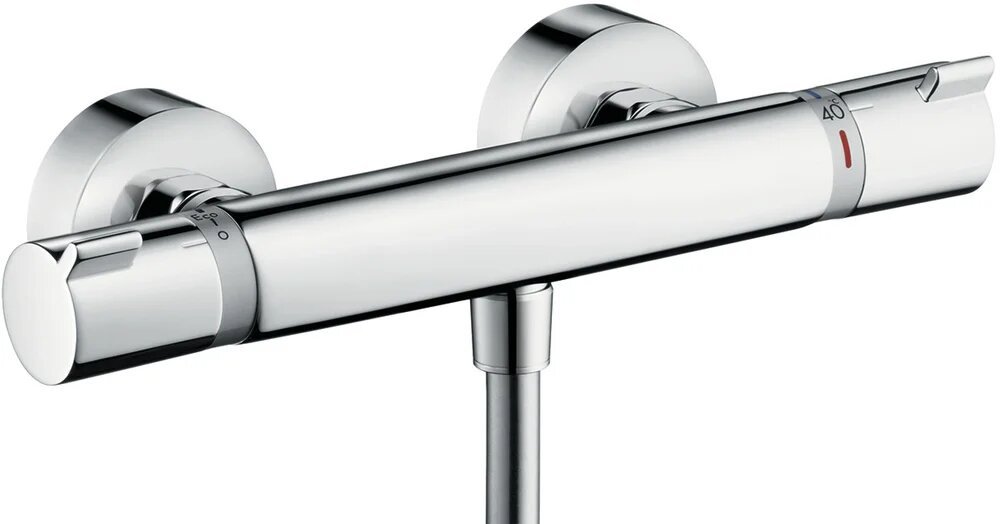 Смеситель для душа Hansgrohe Ecostat Comfort 13116000 хром, глянцевый, настенный, латунный, без лейки, смеситель для ванны с душем