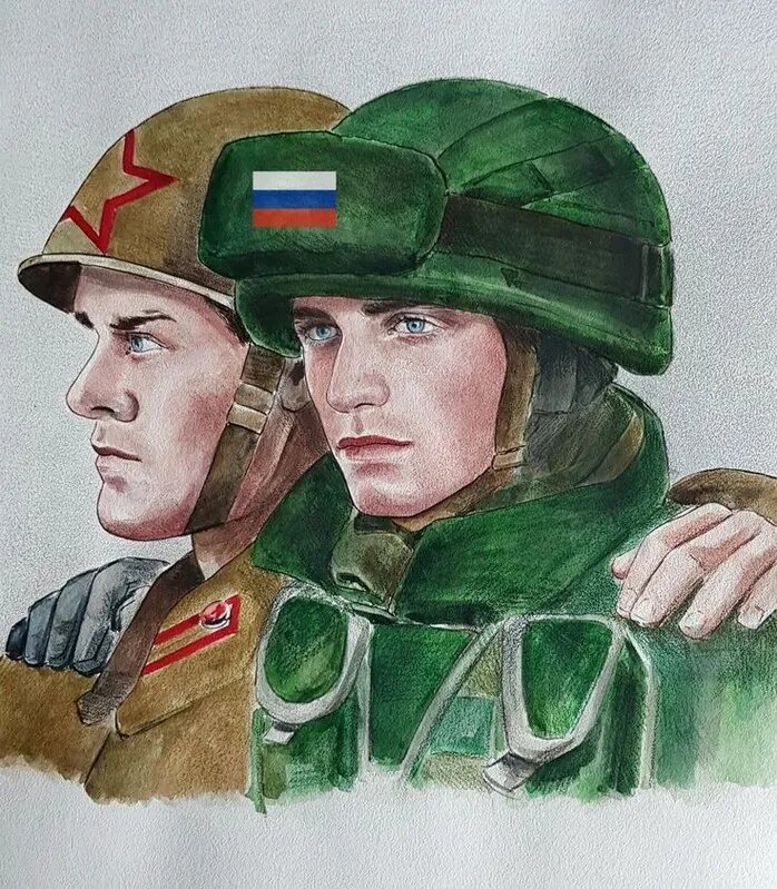 Картина по номерам на холсте с без подрамником 40х60cm / Русский Солдат