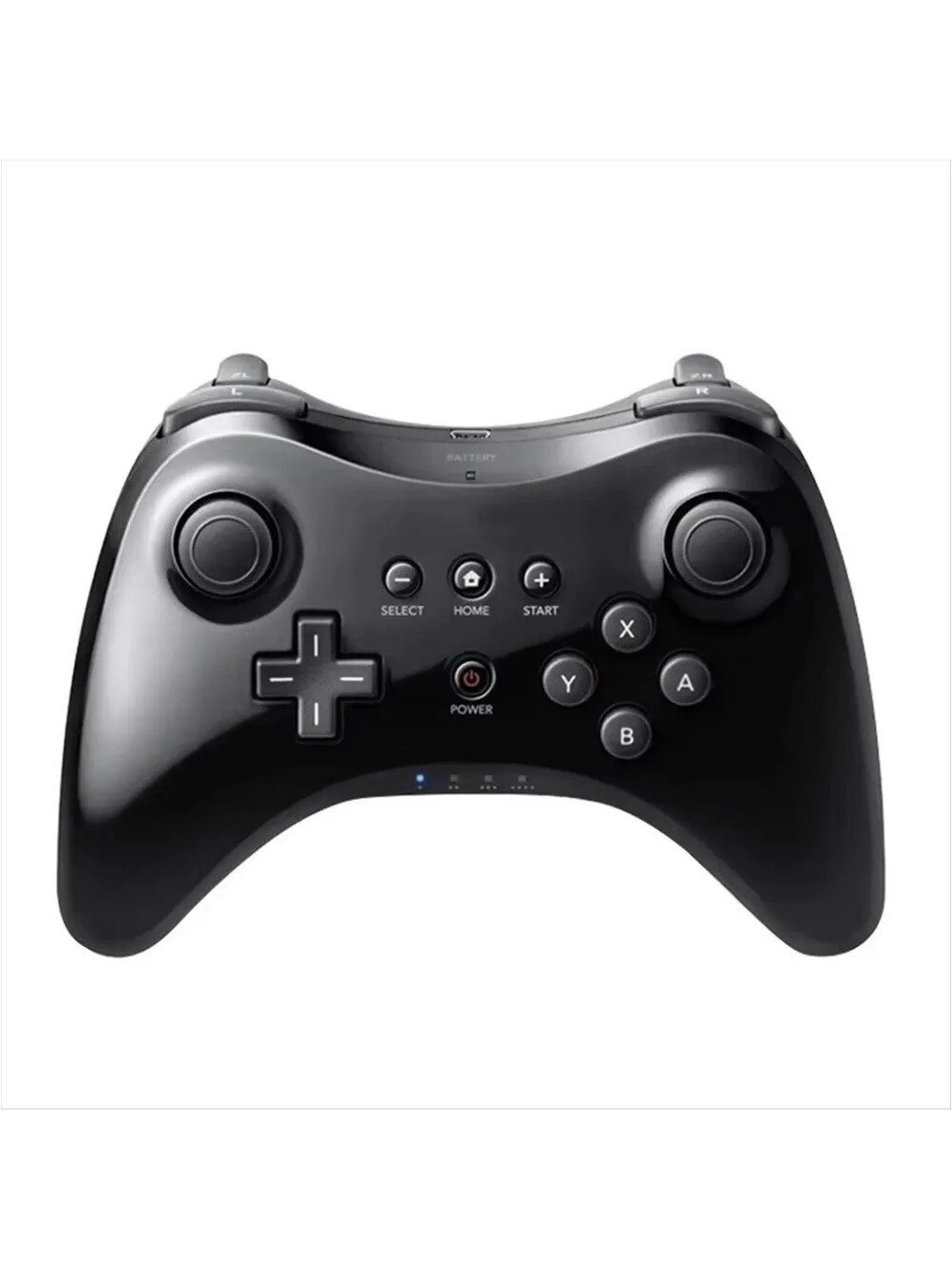 Беспроводной Bluetooth-геймпад для Nintendo Wii U Pro, черный, с двумя аналоговыми стиками