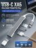 USB-C хаб Type-C разветвитель с USB 3.0 для ноутбука и телефона — быстрая переда...