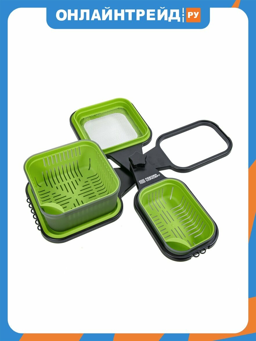 Feeder Concept Короб. и аксессуар. рыболов. для прикорм. и насад. с подстав. FC FEEDER BAIT BOX SET 12 предм. набор