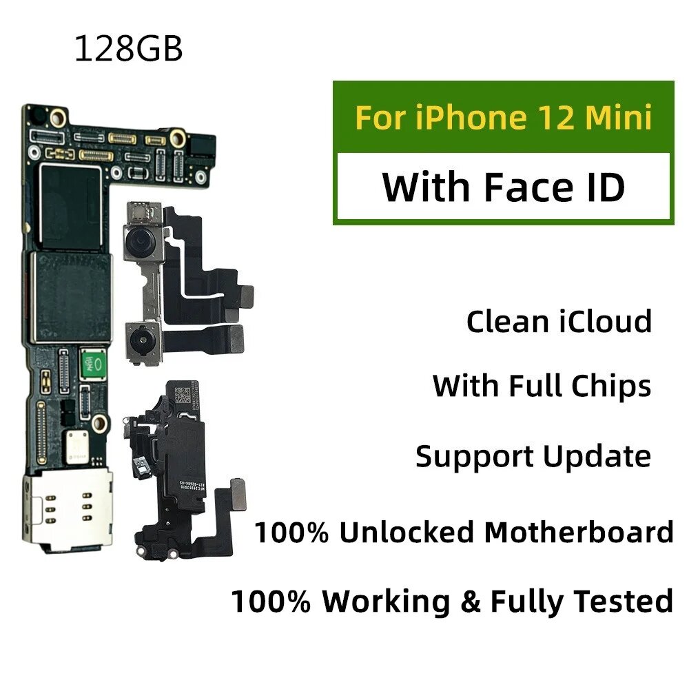 Проверенная материнская плата для iPhone 12 Pro Max без Face ID, поддерживает 12mini 128 with face