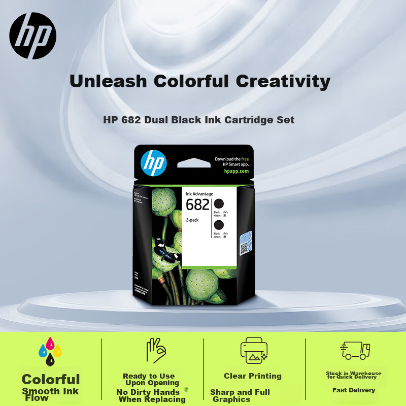 Черные картриджи HP 682 двойной комплект совместимые с принтерами HP 2336 2775 2776 2777 2778 2779 4175 4178 6078 6478