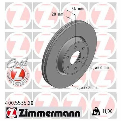 Диск тормозной Zimmermann 400553520