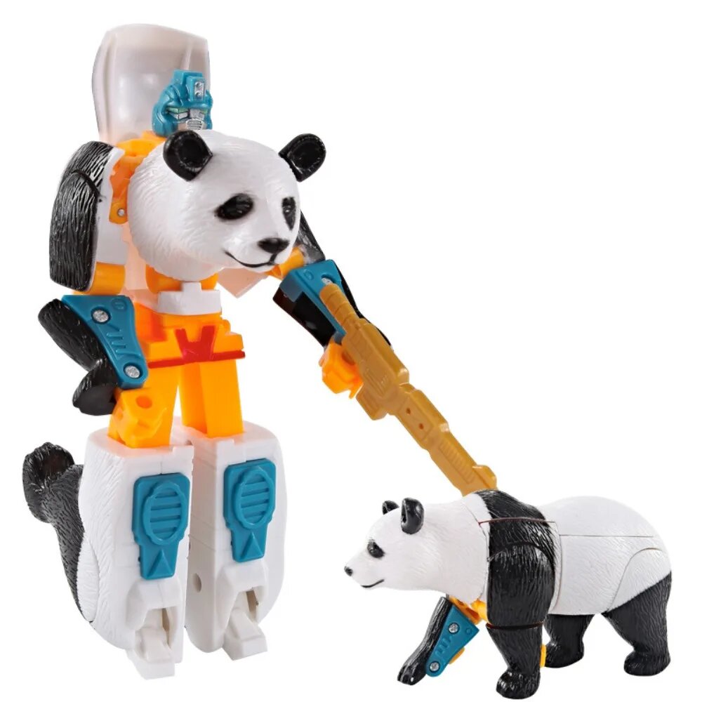 Трансформеры-животные: Лев, Слон, Тигр, Орёл из пластика Panda