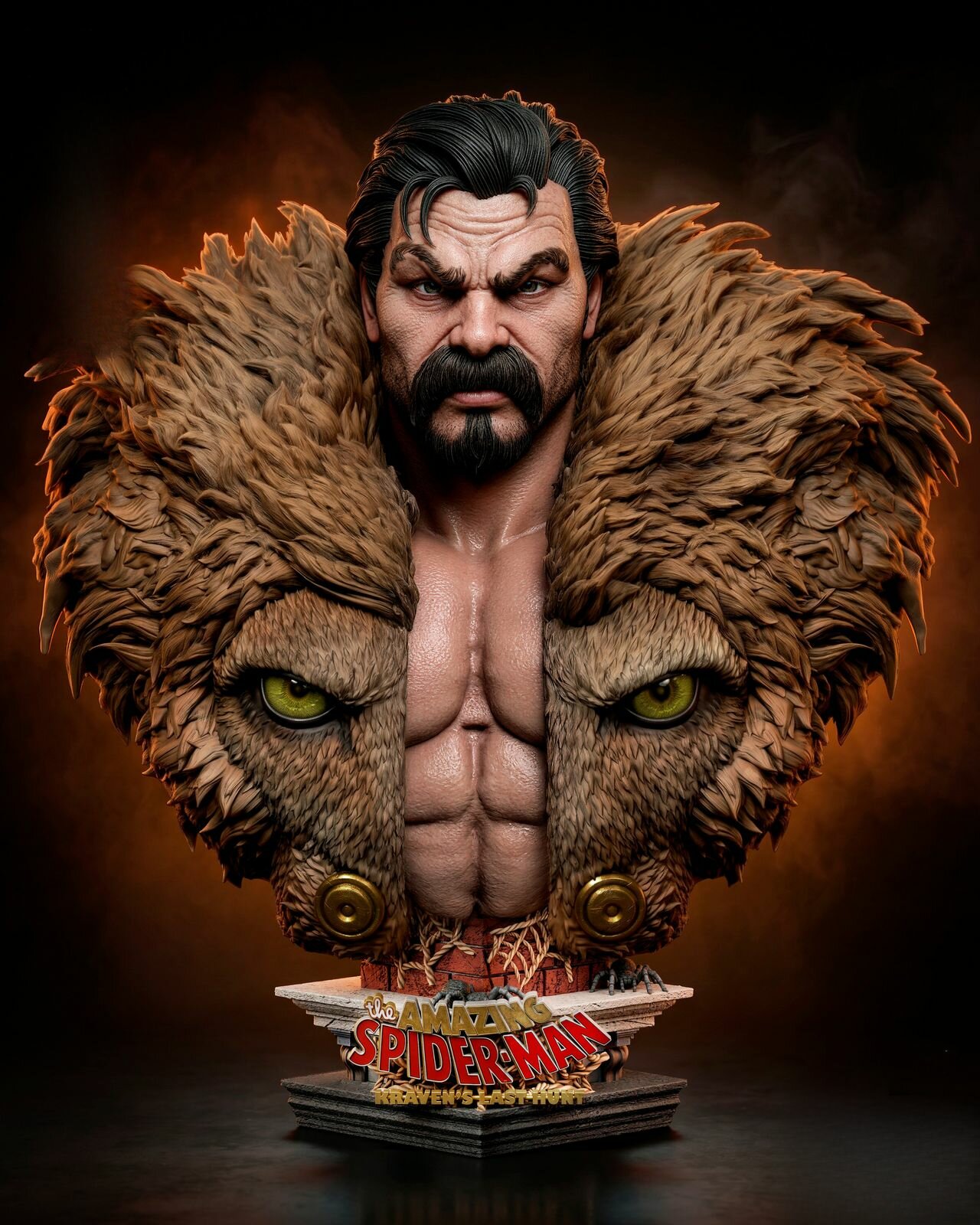 Сборная модель Kraven (Marvel), бюст, 312мм, 1/4 для покраски