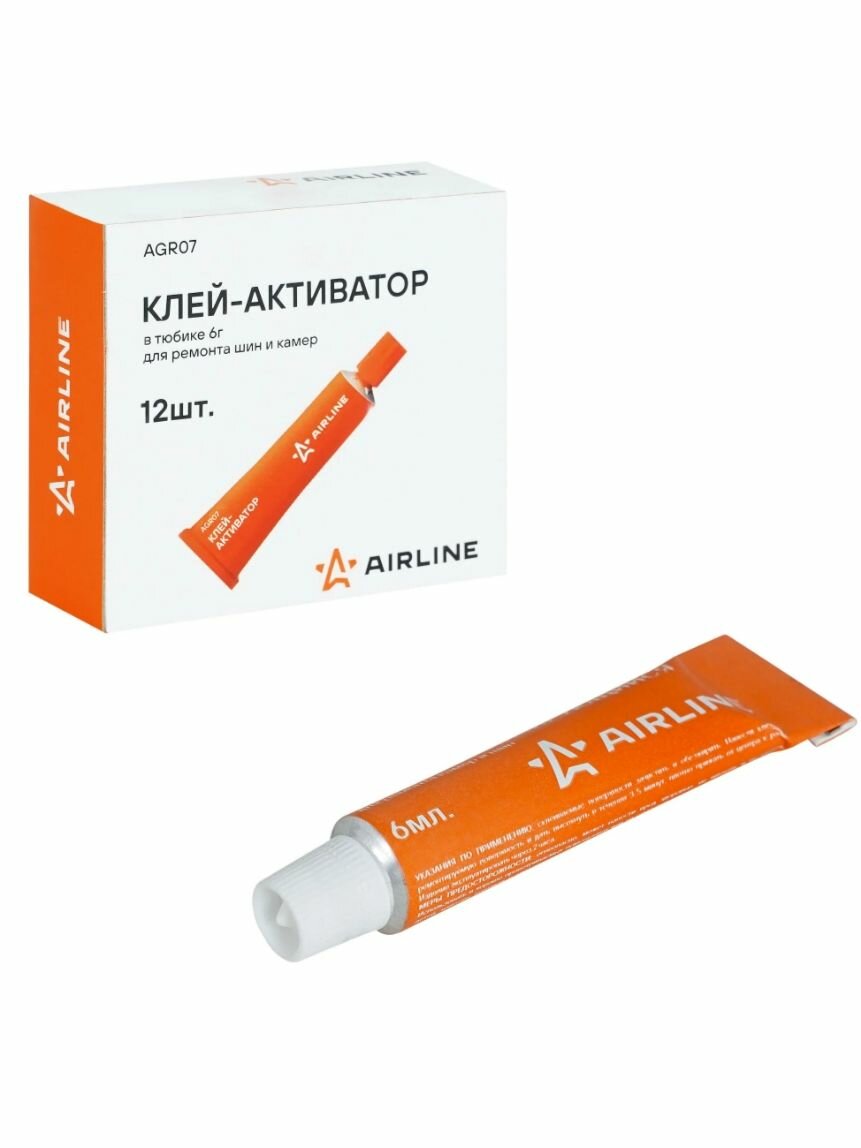 Клей-активатор для ремонта шин и камер AIRLINE AGR07 Упаковка 12 шт по 6 мл Активатор вулканизации оптом