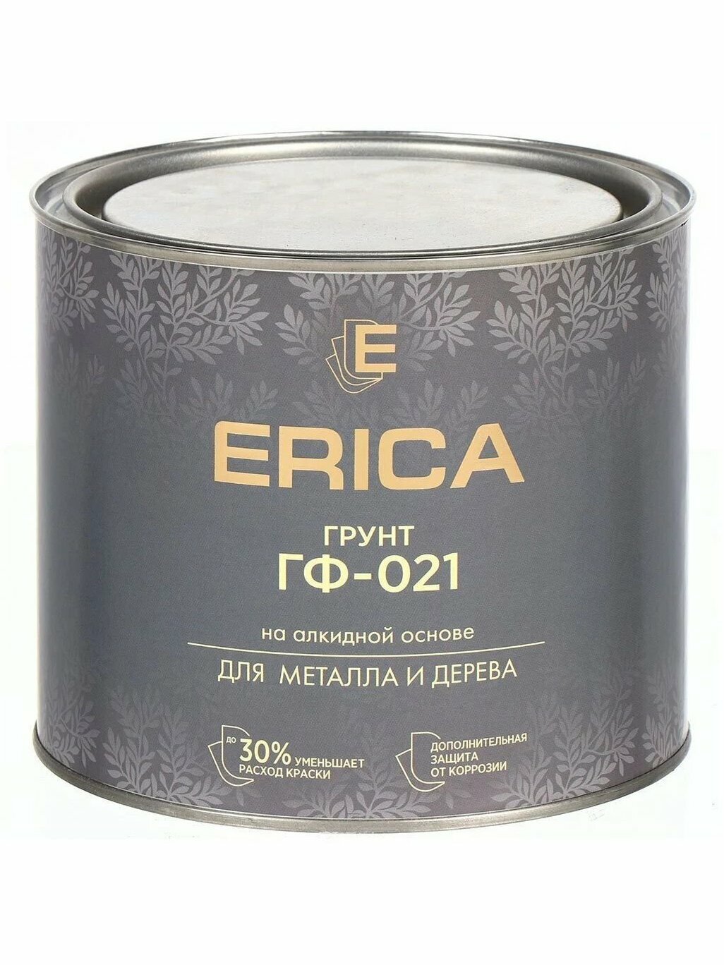Грунтовка алкидная Erica ГФ-21 белая 1.8 кг для внутренних и наружных работ по металлу и дереву