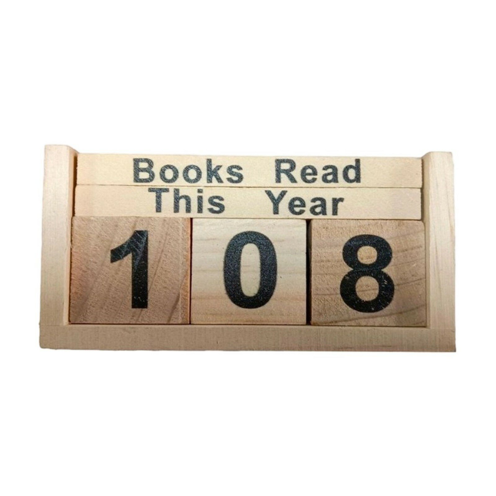 Деревянный счётчик прочитанных книг для отслеживания