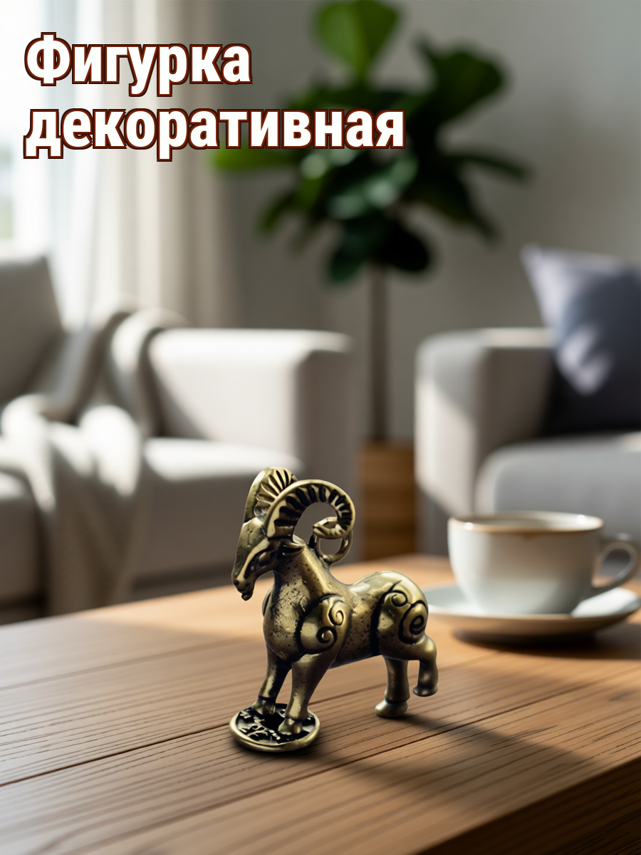 Винтажное Укрась Мини Коза Из Латуни Для Украшения Дома И Авто 3 45X2 76Cm