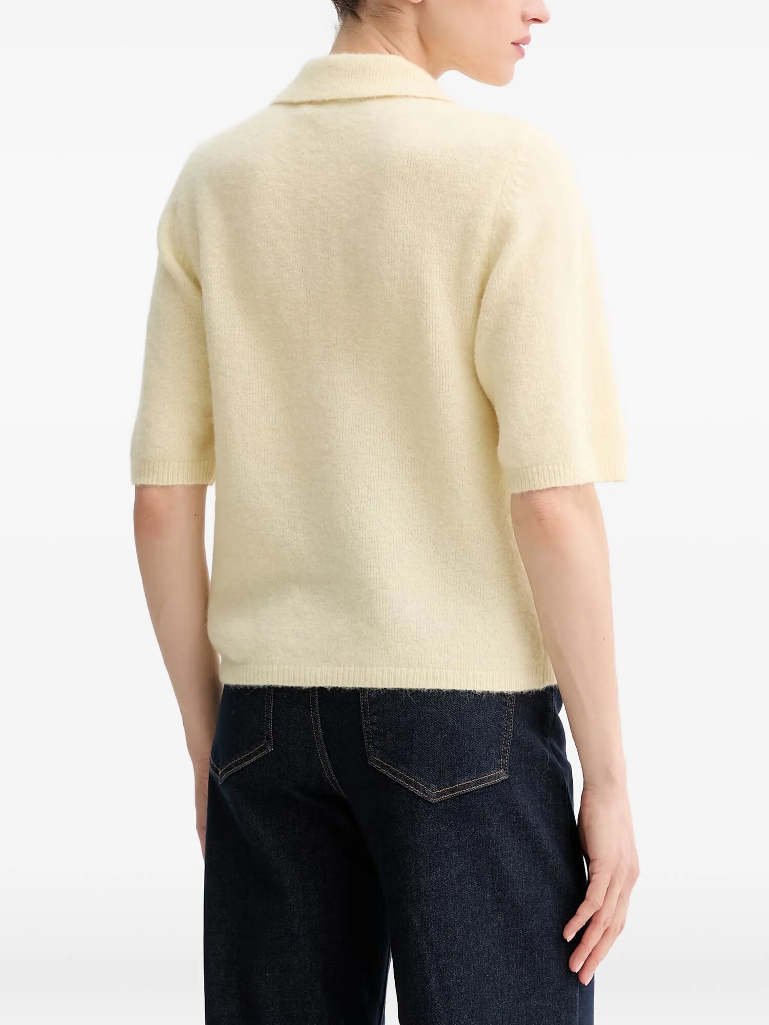 Топ GESTUZ GZalpha buttoned polo top, размер 42, светло-желтый — фото 1