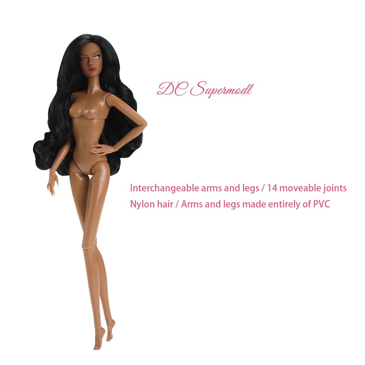 Кукла DCSupermodel 2-го поколения 32 см Dark skin-curly