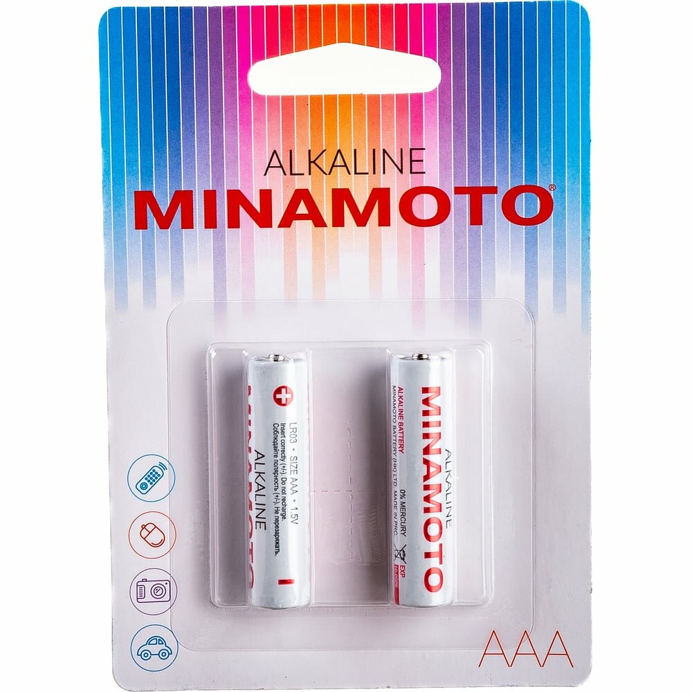 Батарейка Minamoto LR03, 2 card 402 — фото 1