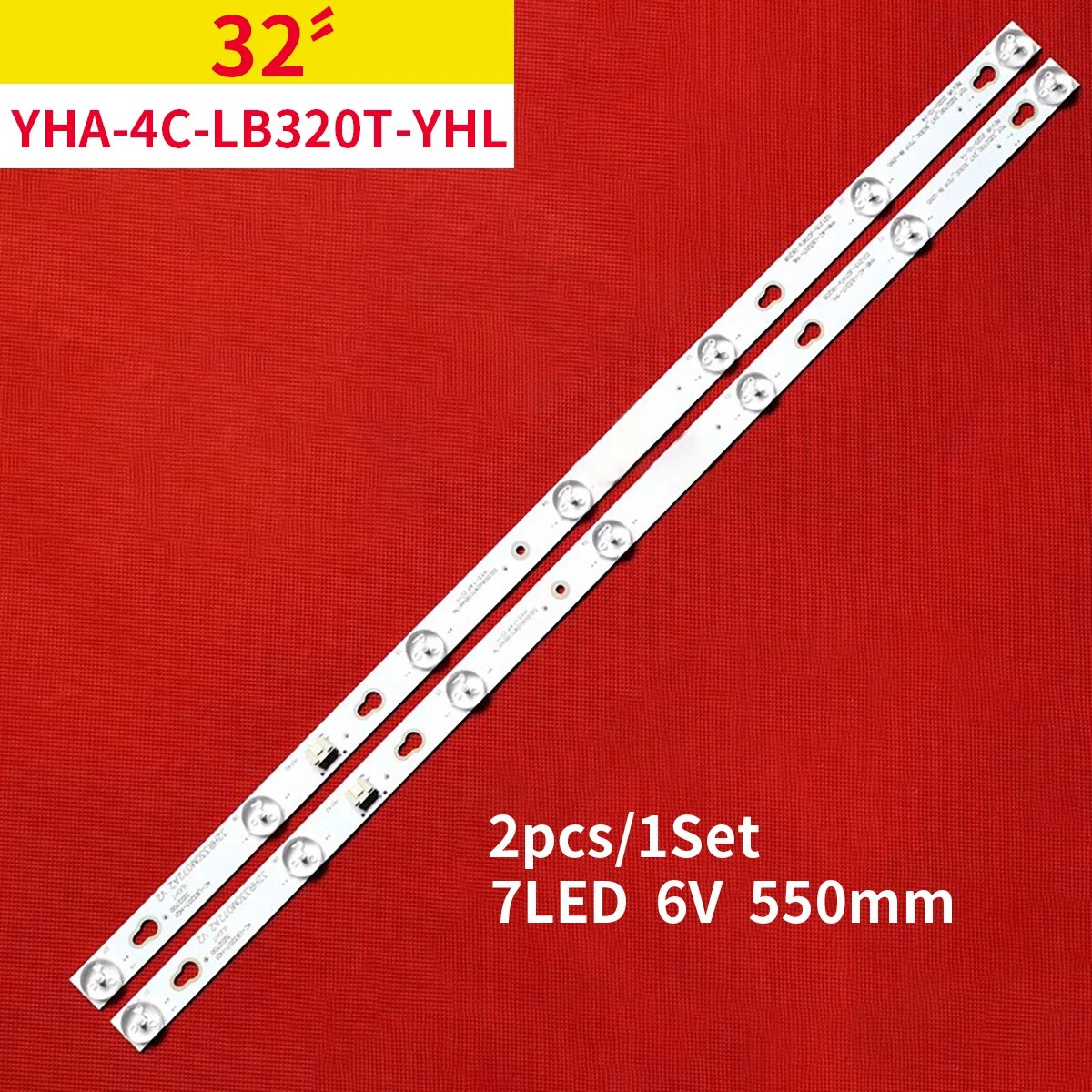 Светодиодные ленты для подсветки телевизоров TELEFUNKEN TF-LED32S19, TCL 32S3750, 32S3800, 32HR330M07A2 V2 (2 шт.)