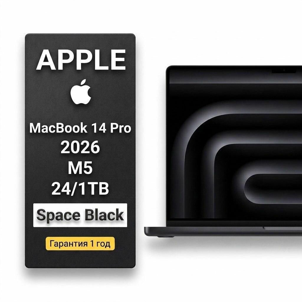 Ноутбук Apple Ноутбук Apple MacBook Pro 14 2026 M5 Pro 24/1TB Space Black