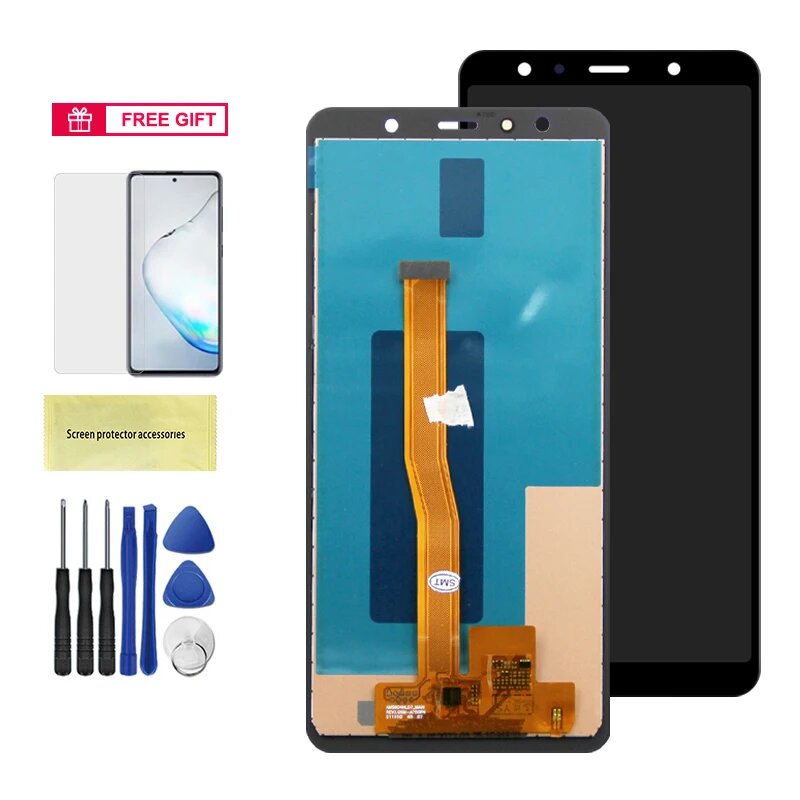 A750 A750F A750FN/DS Дисплей с рамкой, для Samsung Galaxy A7 2018, ЖК-дисплей, Black No Frame