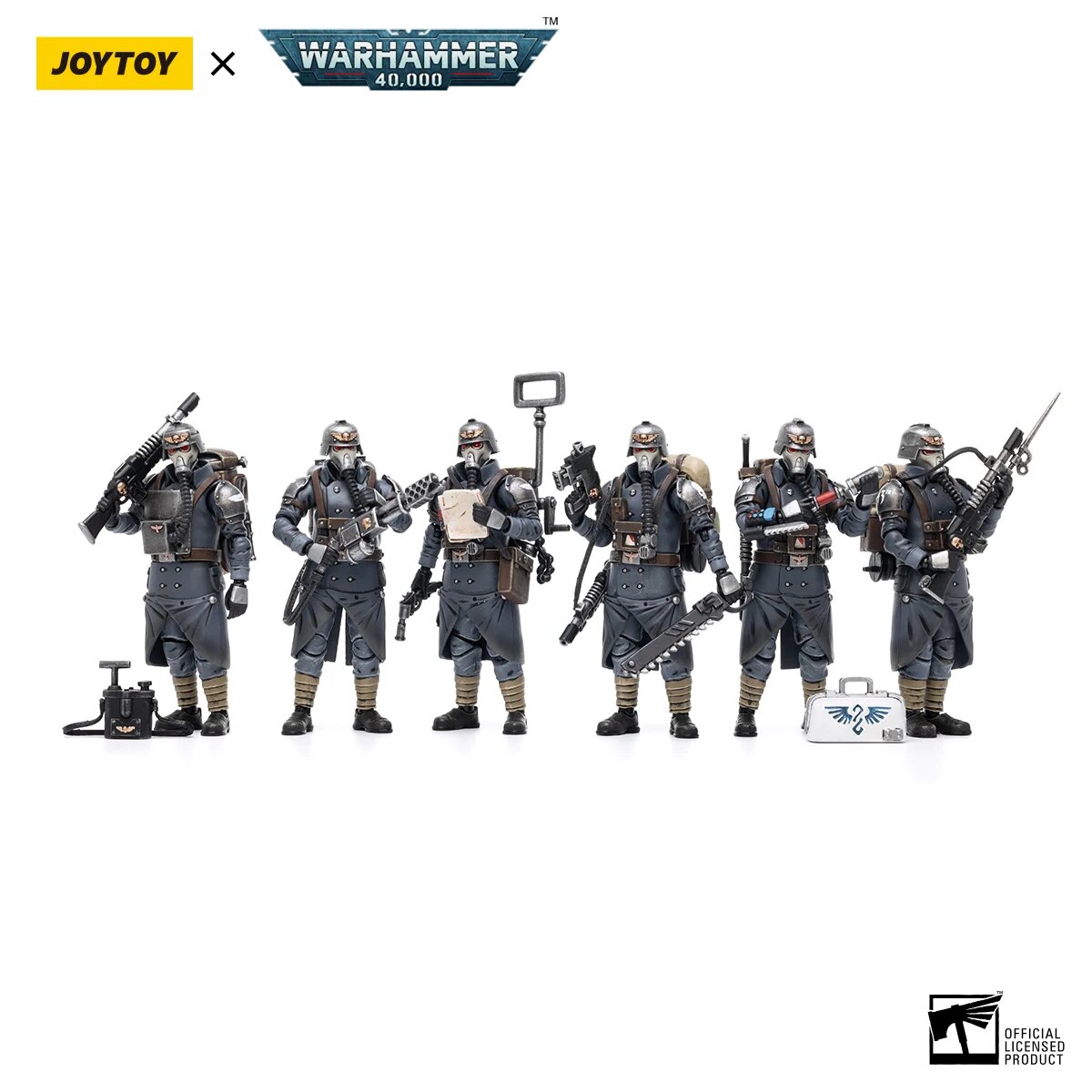 JOYTOY Warhammer 40K 1/18: Отряд ветеранов Астромилитарум: Корпус смерти Krieg Veteran Squad