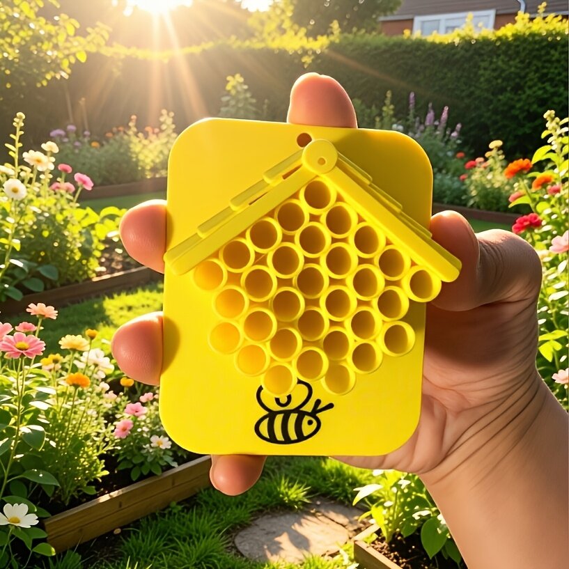 Подвесной пластиковый домик для одиночных пчел Honeycomb Hotel, для сада и огорода