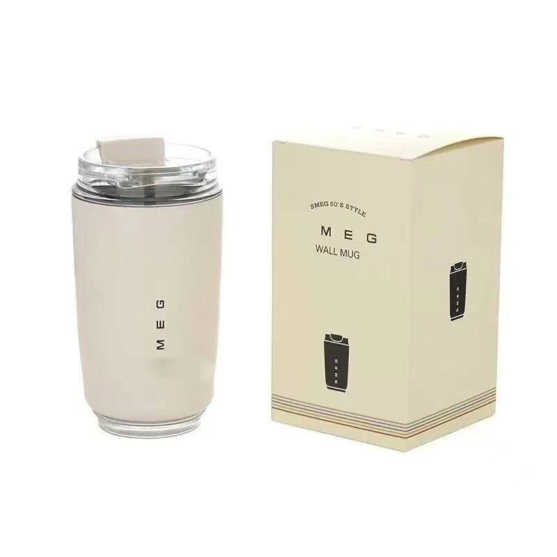 Термокружка Smeg 240ml, Чашка для кофе, нержавеющая сталь, Белый, 1 шт