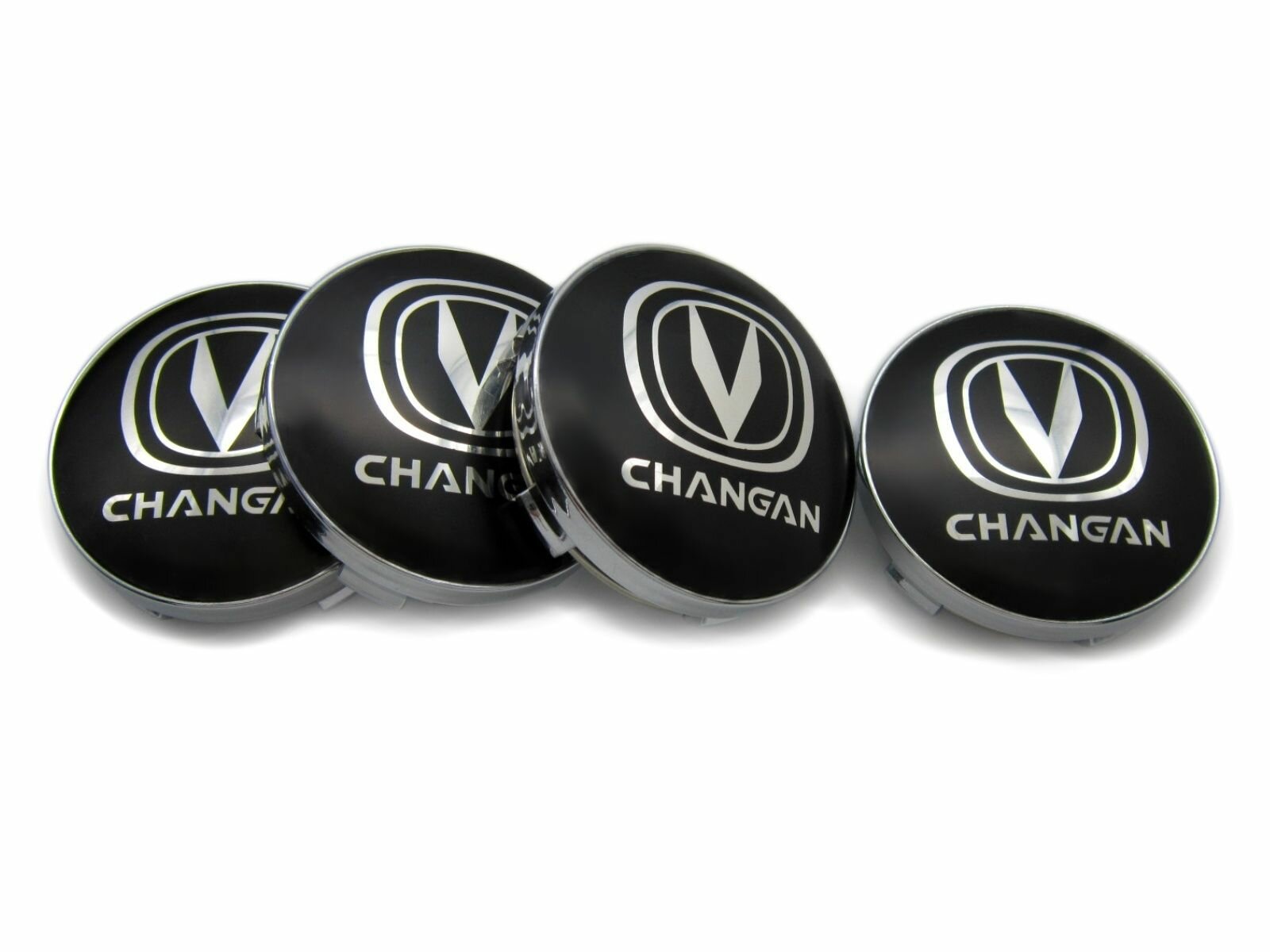 Колпачки, заглушки на литые диски для Changan 60/56 мм, комплект 4 шт.