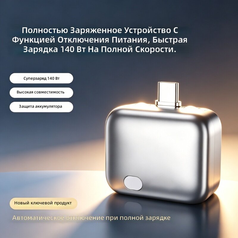 Автомобильное зарядное устройство Type-C с автоматическим отключением, защита от перезарядки, Pop-out Split