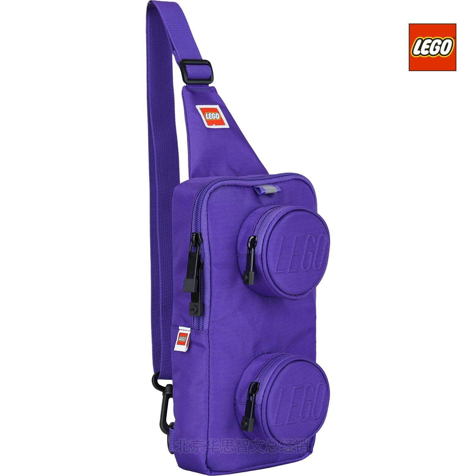 LEGO Kids Crossbody Bag Casual Shoulder Bag for Phone Travel Single Shoulder Bag Light Building Blocks Ins Element Black 20207
