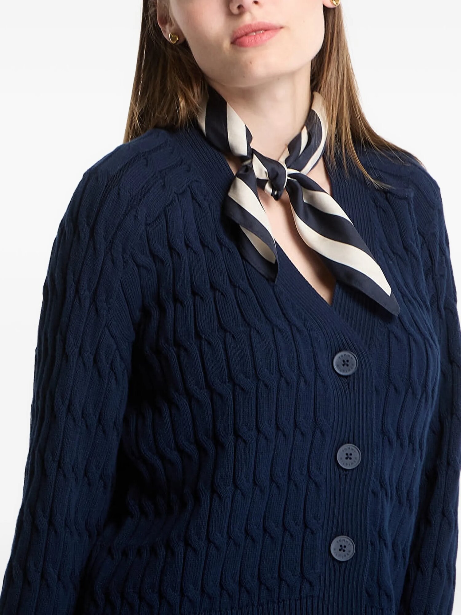 Кардиган TOMMY HILFIGER Cable-knit cardigan, размер 40 EU — фото 1