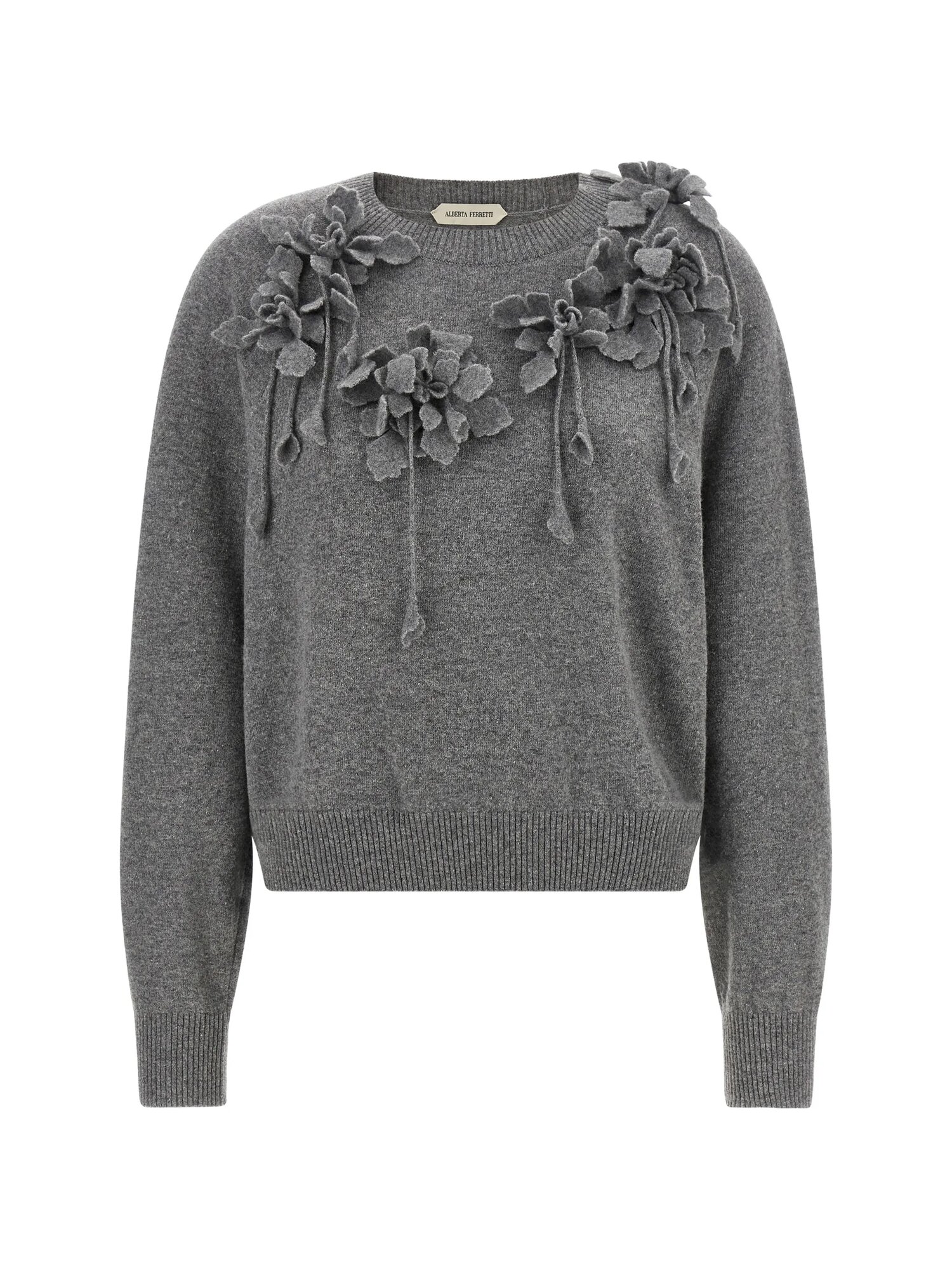 Свитер Flower-embroidered wool sweater