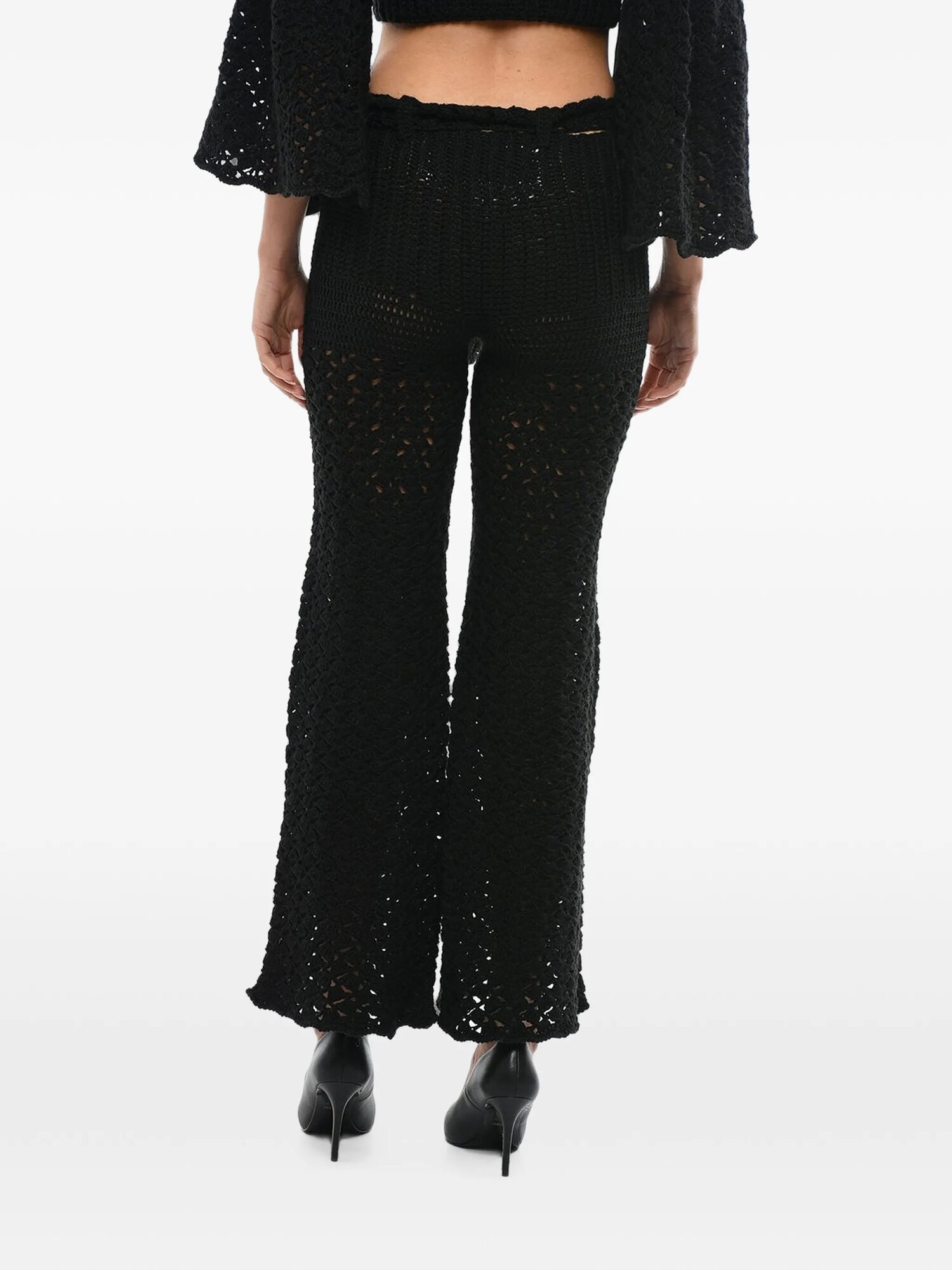 Брюки  Openwork-knit belted trousers, размер 42 — фото 1