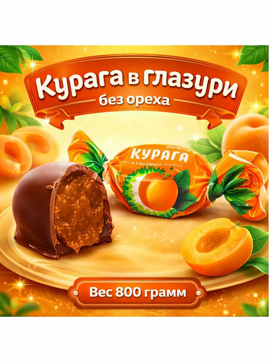 Конфеты глазированные "Курага в глазури"