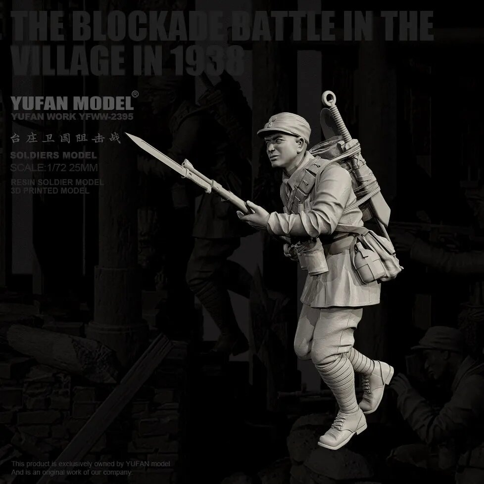 YUFAN MODEL 1/72 Набор солдата из резины для сборки