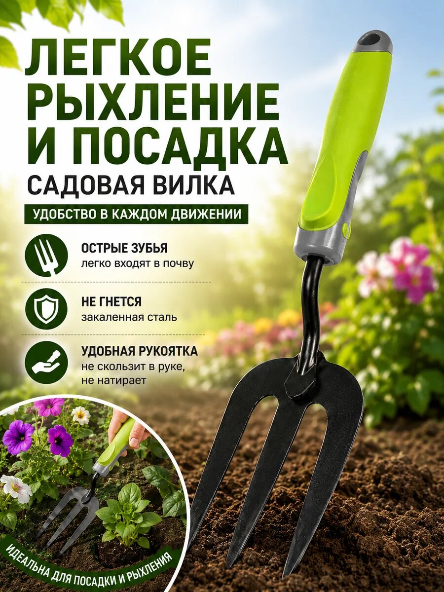 Вилка садовая рыхлитель механический