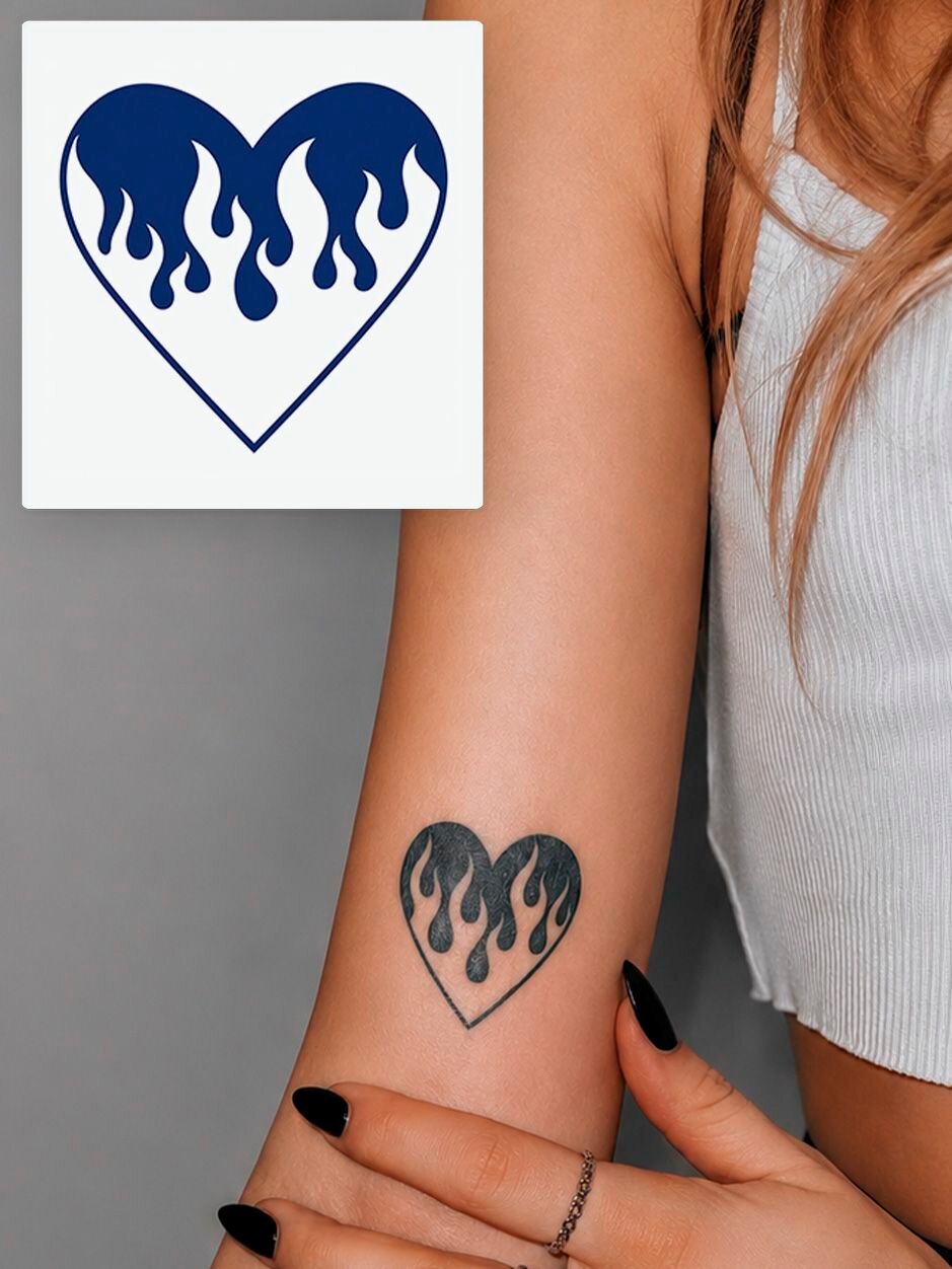 Tattoo'шки Временные тату без пленки (темнеют через 24 часа) 5*5см 5 на 5 см темнеющие через сутки