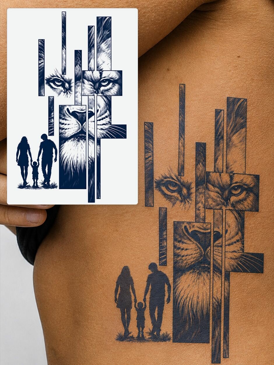 Tattoo'шки Временная тату без пленки 11*18см (темнеет через 24 часа) временная татуировка тату без пленки