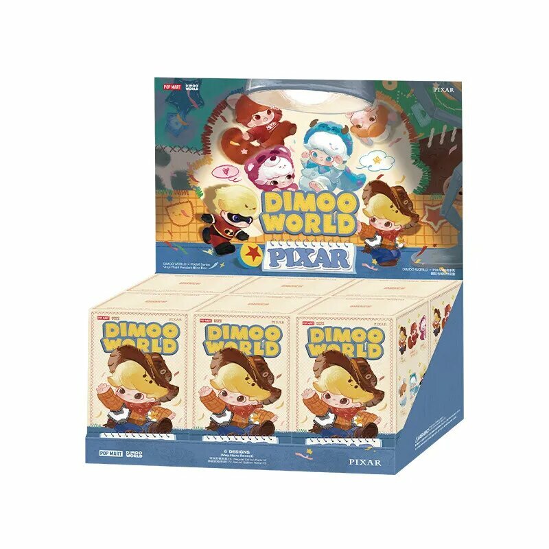 POP MART DIMOO WORLD PIXAR Серия виниловых подвесок 6 Blind Boxs