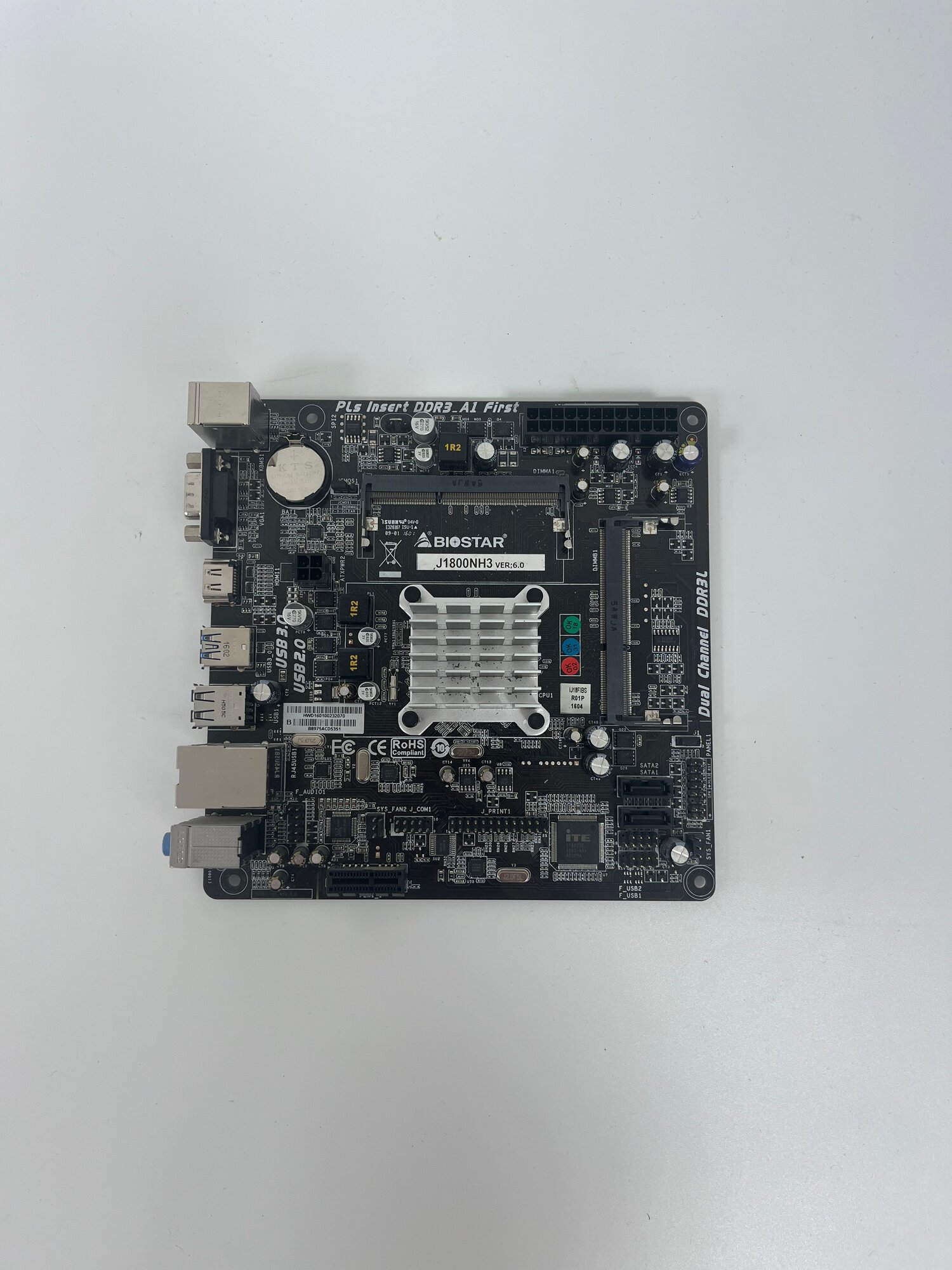 материнская плата Biostar J1800NH3 (версия REVISION 6.0), выполненная в форм-факторе Mini-ITX