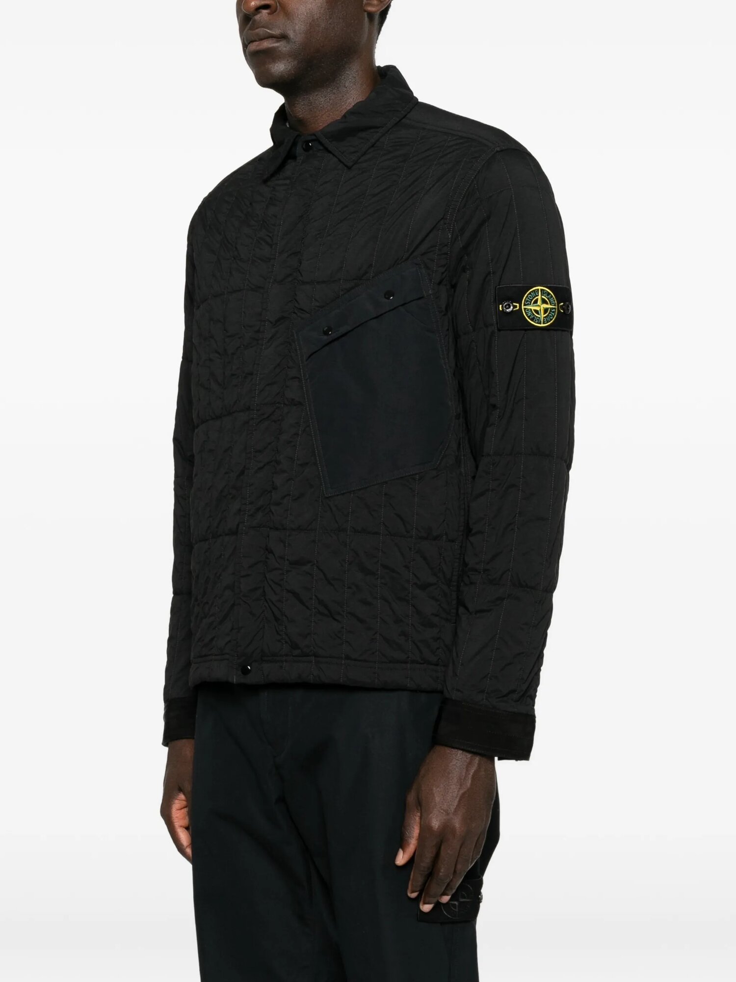 Рубашка Stone Island Zip-fastening quilted overshirt, размер XL — фото 1
