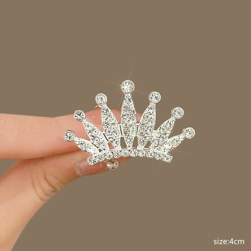 17# Маленькая веерная стразовая расческа для девочек - Аксессуар
