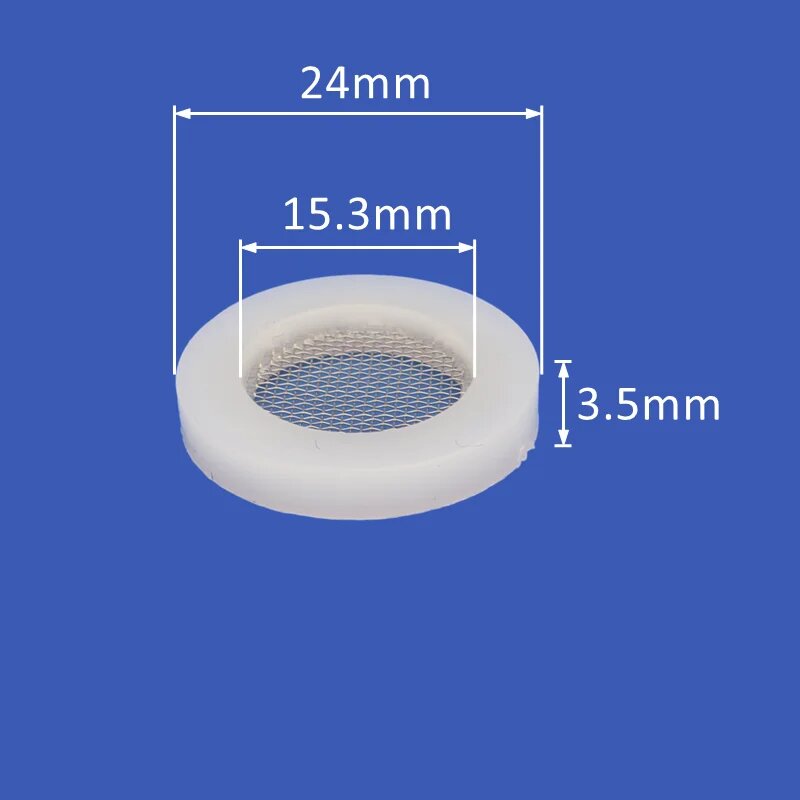 10 шт. силиконовых резиновых уплотнительных колец (O-Ring) 3/8", 1/2", 3/4", 1" с сеткой для фильтрации, для смесителей и душевых леек