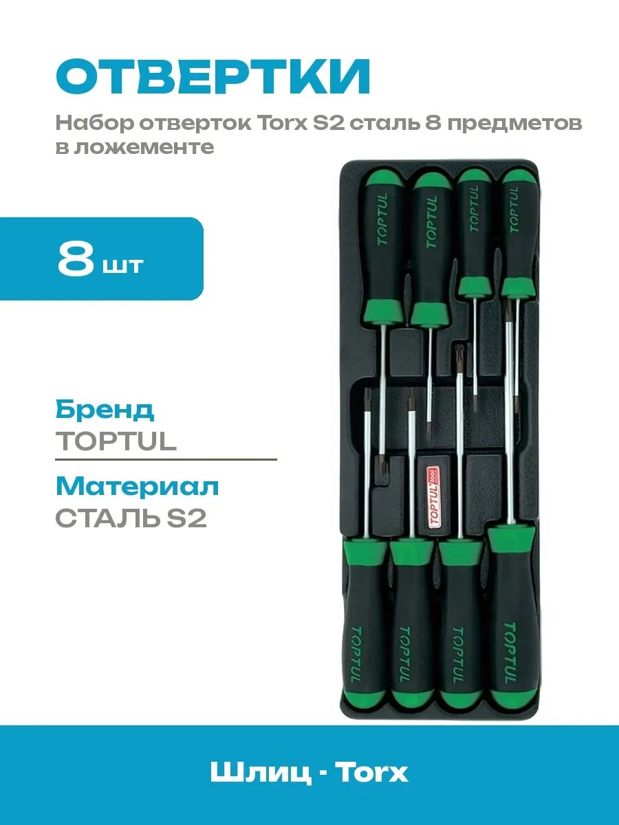 Комплект отверток Torx для точных работ 8 предметов набор