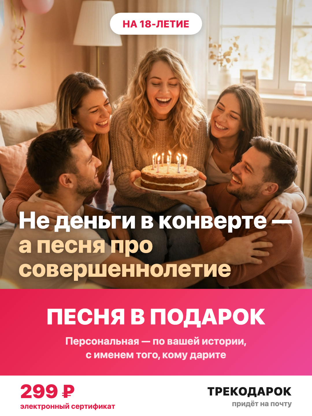 Песня на 18-летие — именной подарок на совершеннолетие сыну, дочери или другу