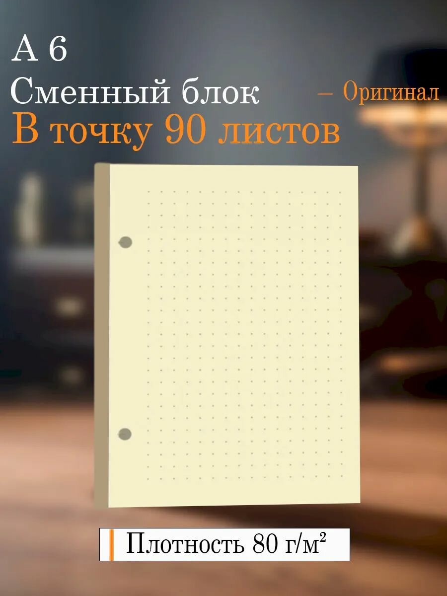 Сменный блок для тетради A6 в точку, листов: 90